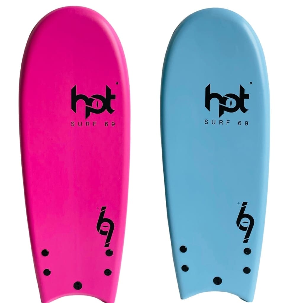 7ft Hot Surf 69 Soft Beginners Surfboard Inc Leash Wax Fins - Piran Surf