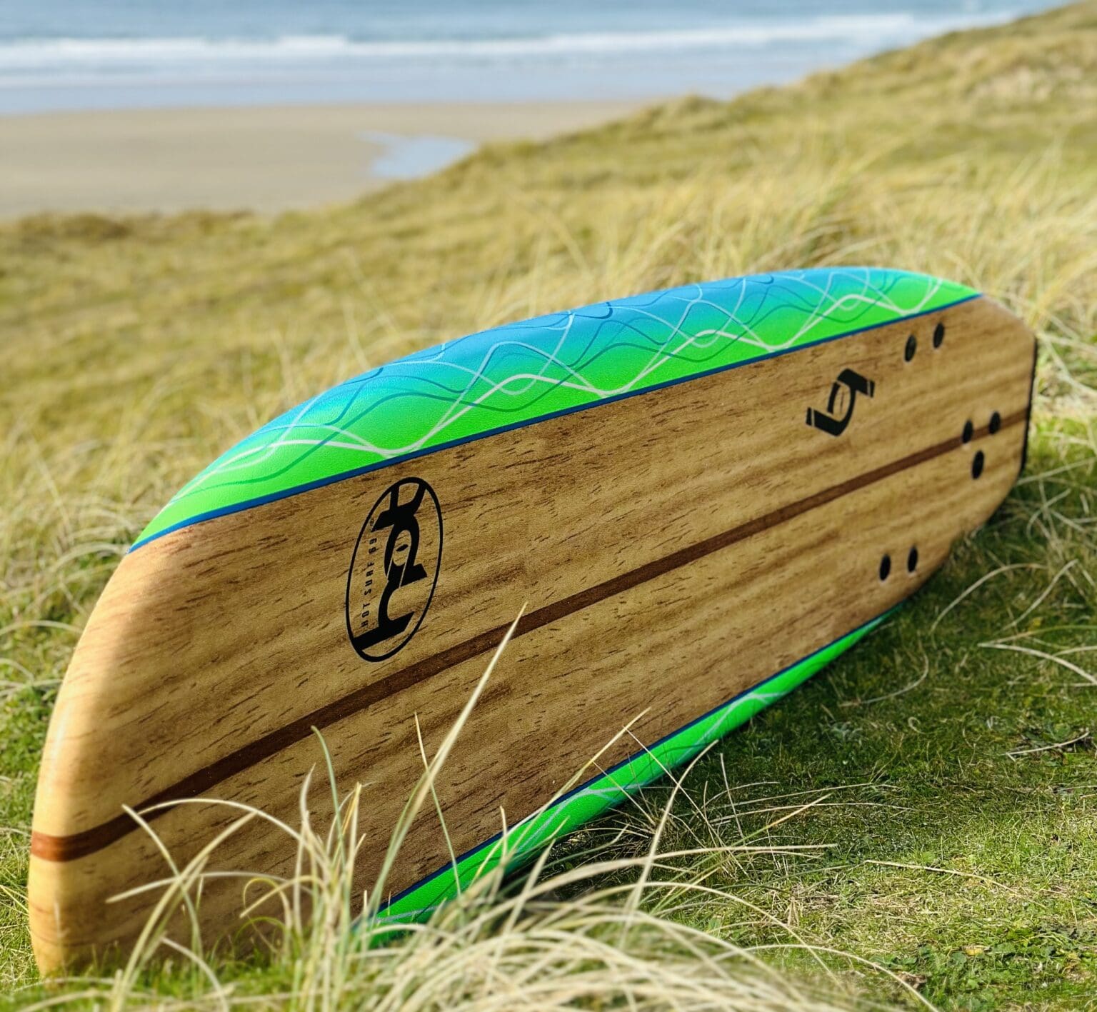 7ft Hot Surf 69 Soft Beginners Surfboard Inc Leash Wax Fins - Piran Surf