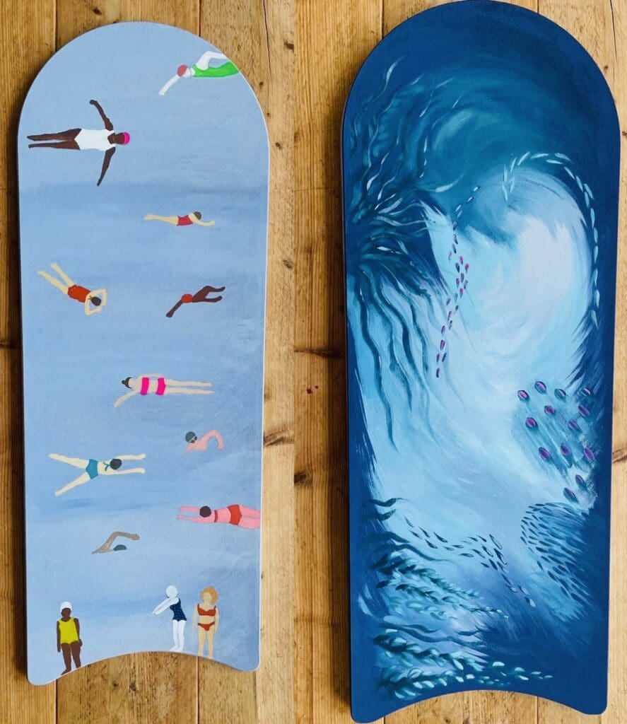 Wood Bellyboard Surf Rider Hand Made Bodyboard Paint your own - Piran Surf